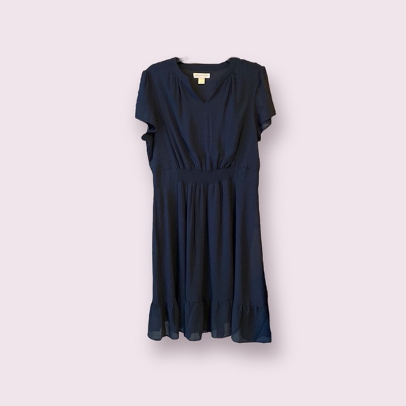 Christopher & Banks | Dresses | Christopher Banks Navy Blue Lined Sheer ...
